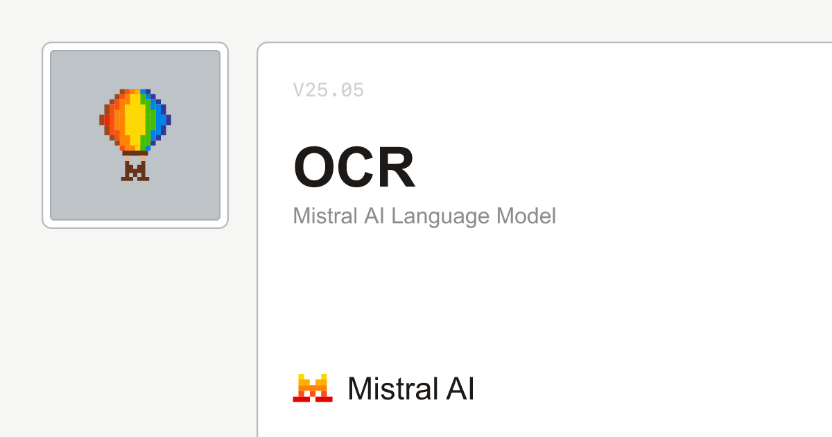 OCR - Mistral AI | Mistral Docs